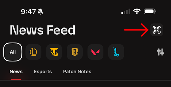 Accesso a Riot Mobile tramite codice QR – Supporto League of Legends