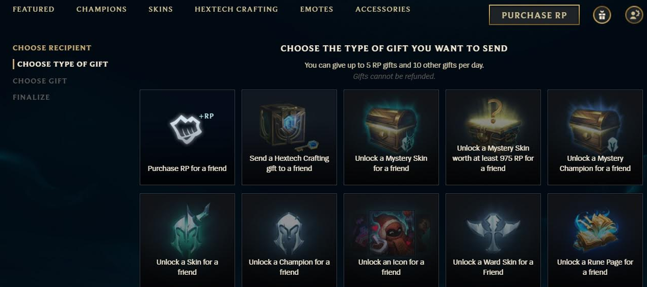 Gifting Guide and FAQ – League of Legends Support